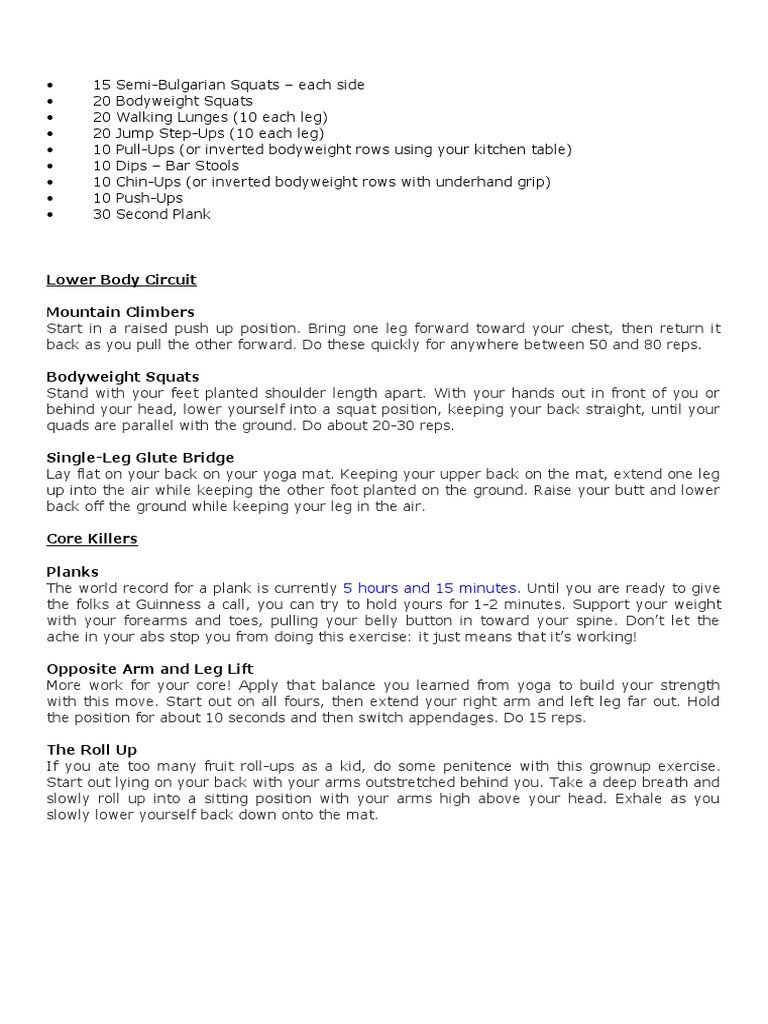 Mat Exercises | PDF | Strength Training | Weight Training