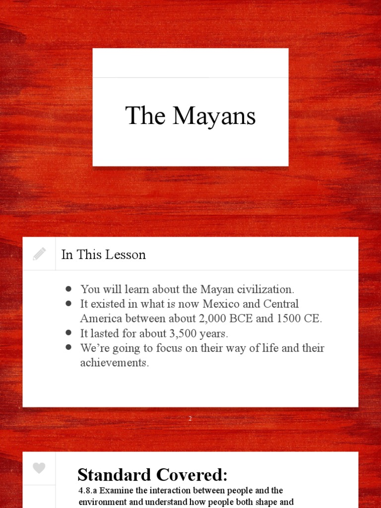 The Mayans | PDF | Maya Civilization | Agriculture