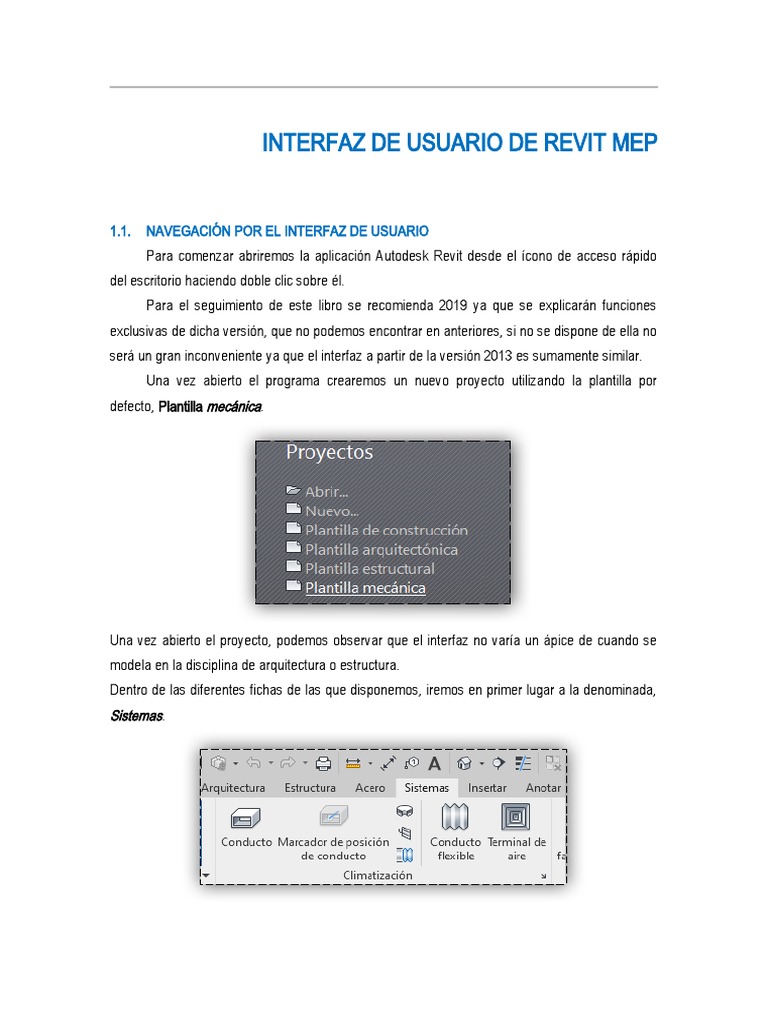 Interfaz de Usuario de Revit Mep | PDF | Autodesk Revit | Informática