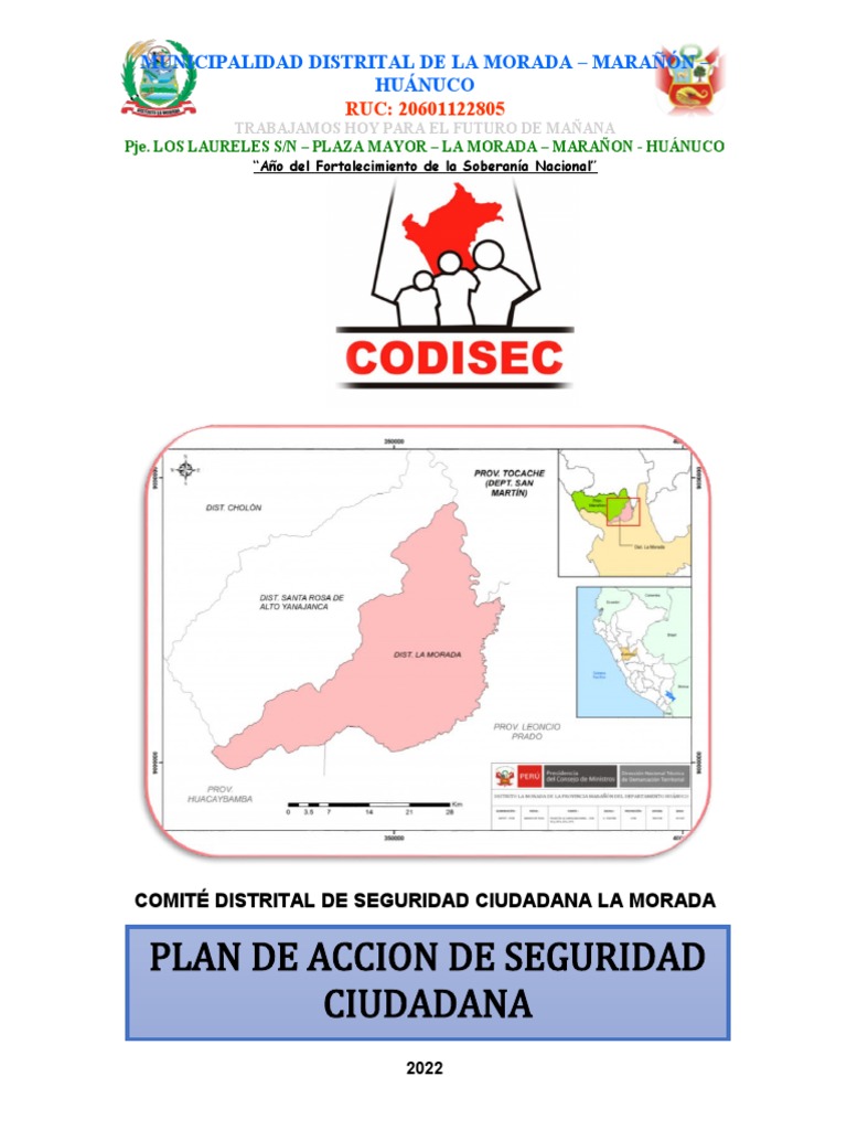 Plan Distrital CODISEC 2020 (1) ACTUALIZADO - 13-04-2021 ACTUALIZADO Original | PDF | Valores ...