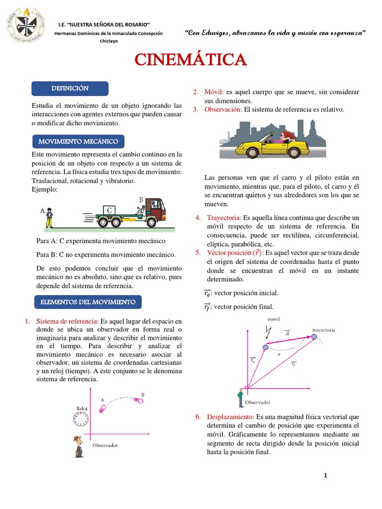 CINEMÁTICA | PDF | Velocidad | Aceleración