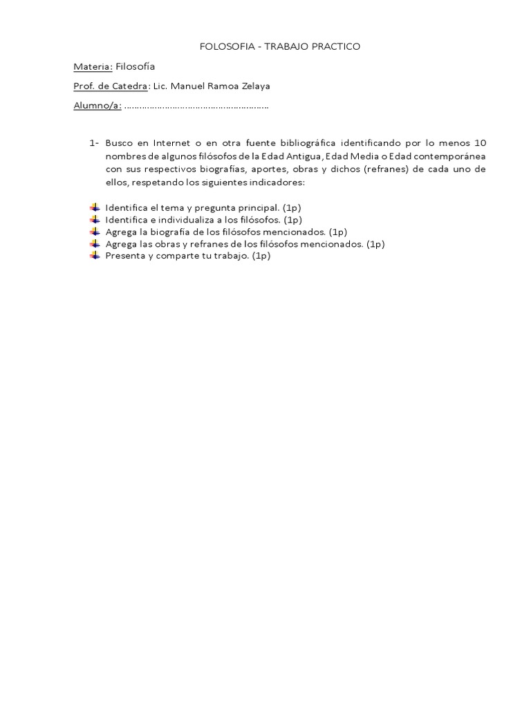 Folosofia - Trabajo Practico Con Indicadores | PDF