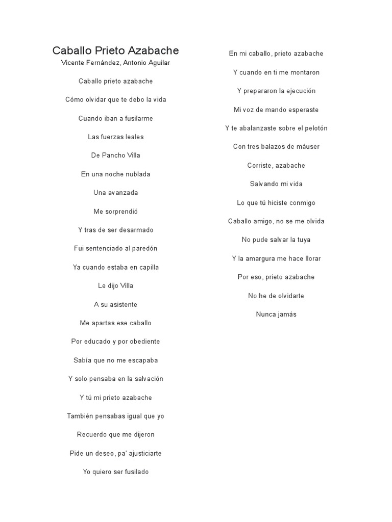 Caballo Prieto Azabache | PDF