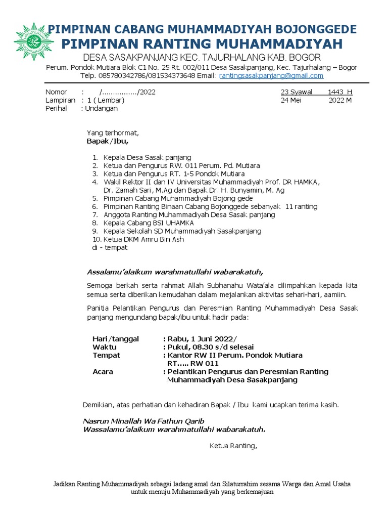 Undangan Ranting | PDF | Griya & Taman | Gaya Hidup