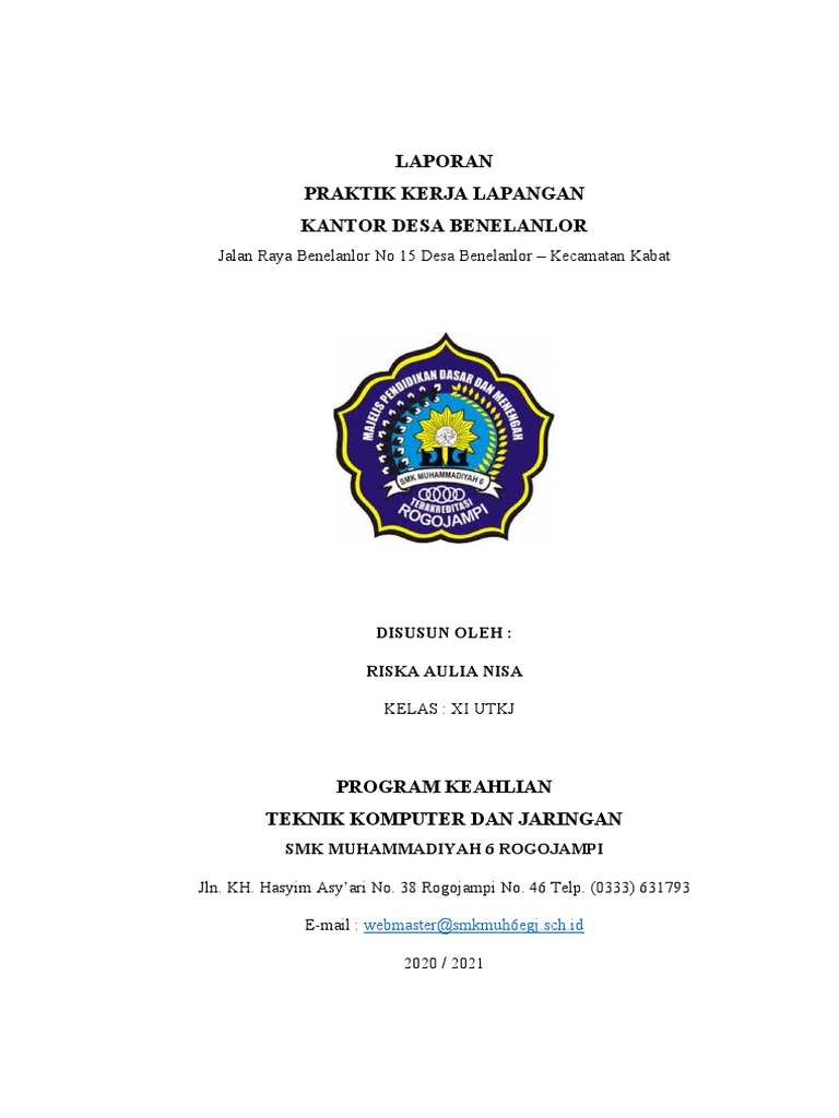 Laporan PKL Wahyu Tri Puspa Agustin Xi TKJ 2 | PDF Laporan PKL Wahyu Tri Puspa Agustin Xi TKJ 2 | PDF