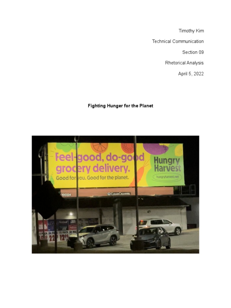 Rhetorical Analysis | PDF | Billboard | Grocery Store