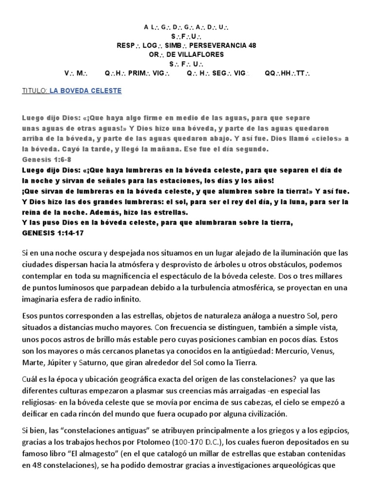 Boveda Celeste | PDF | Constelación | Estrellas