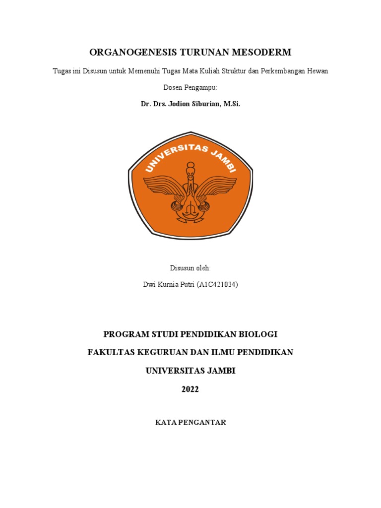 Proses Organogenesis dari Mesoderm | PDF