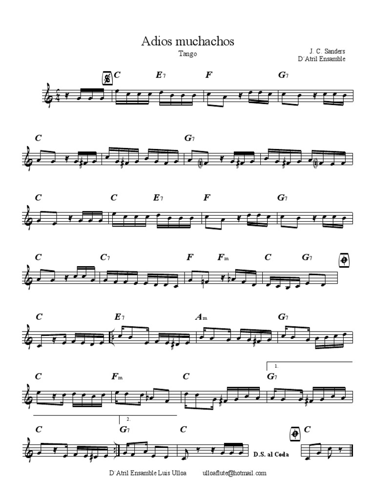 Adios Muchachos Tango | PDF