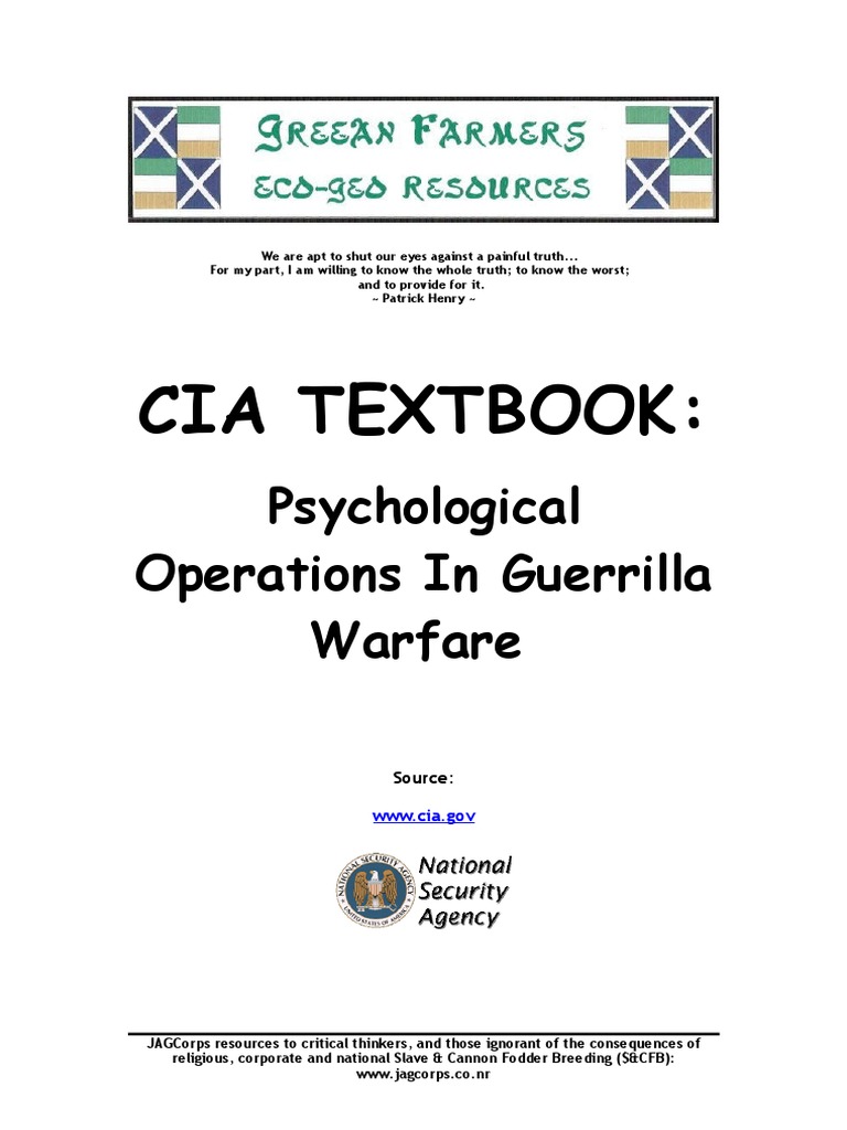 CIA - Psychological Operations in Guerrilla Warfare | PDF | Guerrilla Warfare | Sandinista ...