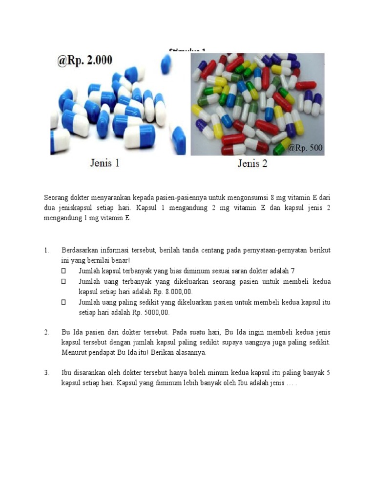Soal AKM Stimulus 1 | PDF