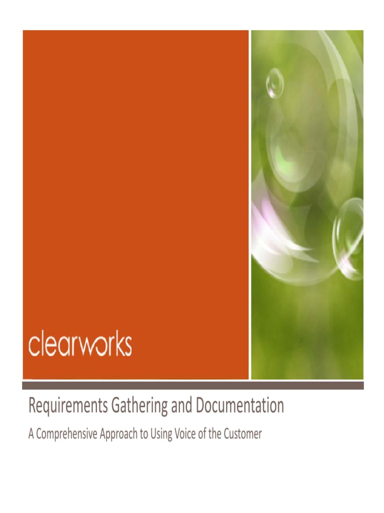 Requirements Gathering and Documentation | PDF | Customer Relationship ...