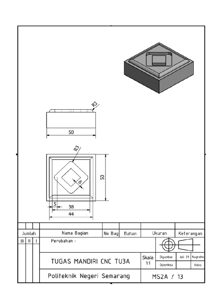 MS - 2A - 13 - Nugroho Widyantoro - Tugas CNC TU3A Mandiri | PDF ...