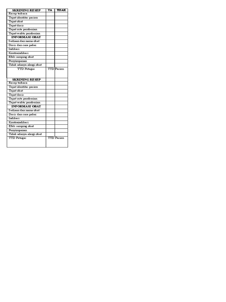 Form Kajian Resep Dan Pio | PDF