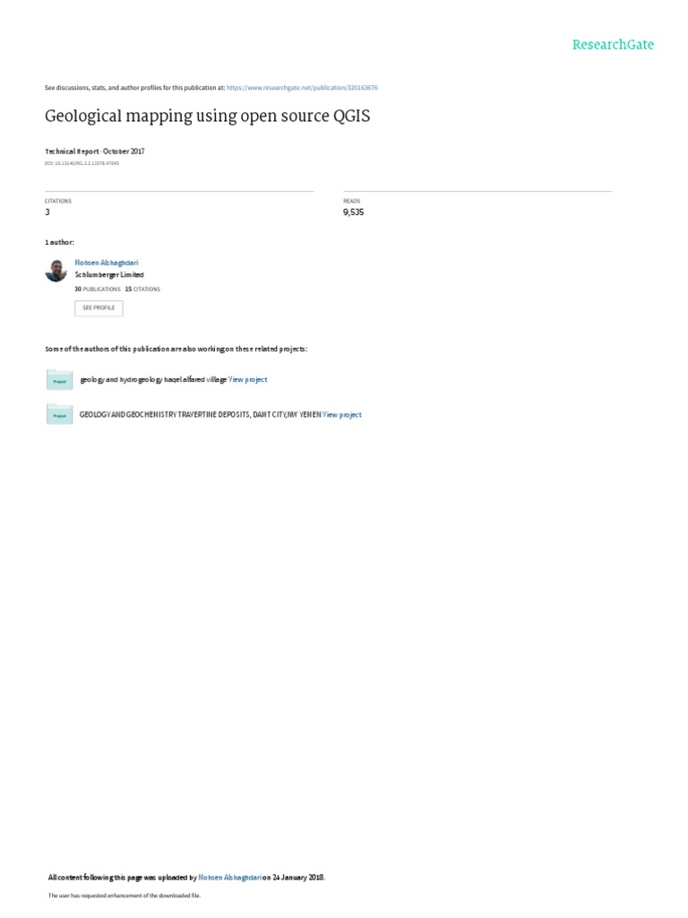 Geological Mapping Using Open Source QGIS | PDF | Geographic ...