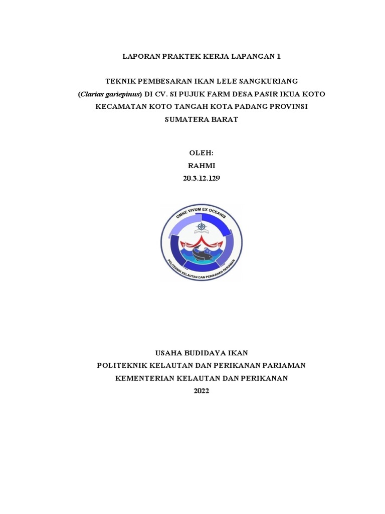 Laporan PKL 1 Rahmi | PDF