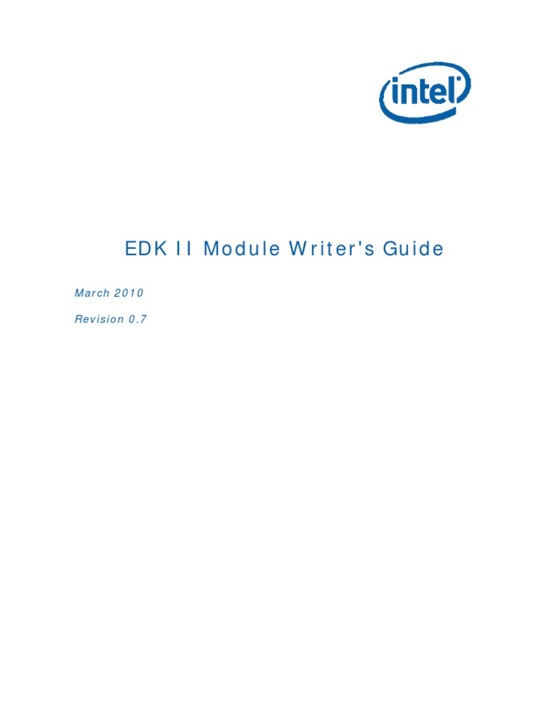 EDK II Module Writer S Guide 0 7 | PDF | Library (Computing) | Class (Computer Programming)