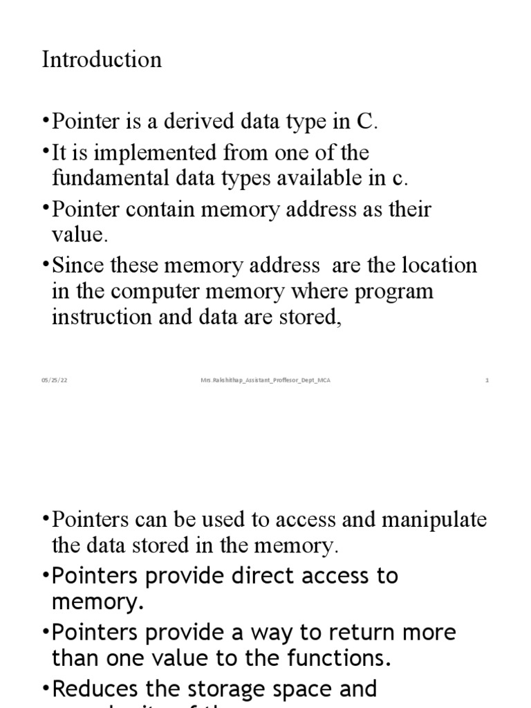 Module 3 Pdf Pointer Computer Programming Parameter Computer Programming