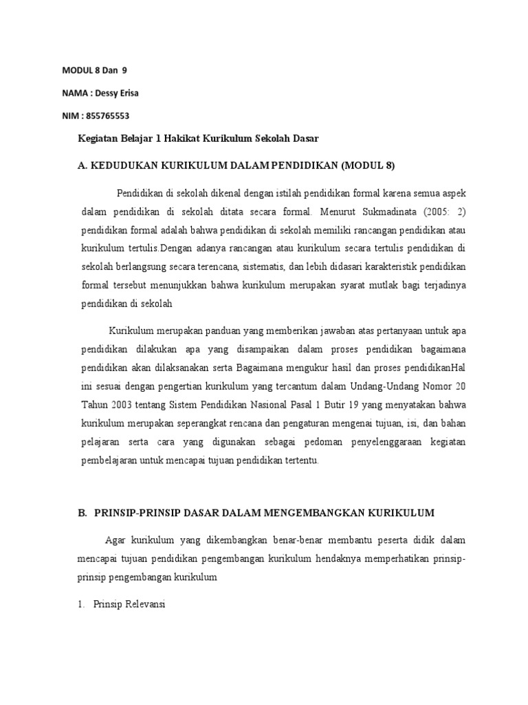 Resume Perspektif Modul 8 Dan 9 | PDF | Karier & Perkembangan | Sains & Matematika