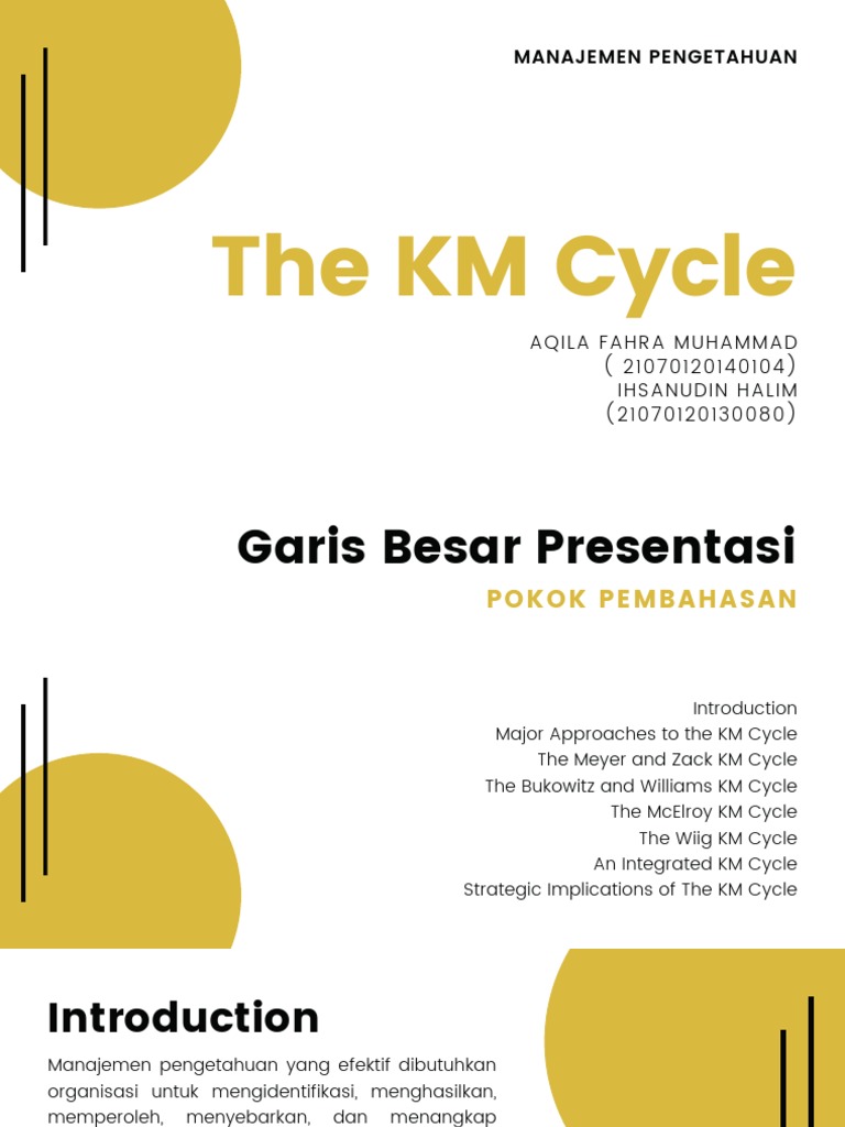 KM Cycle | PDF | Pengelolaan Keuangan & Uang