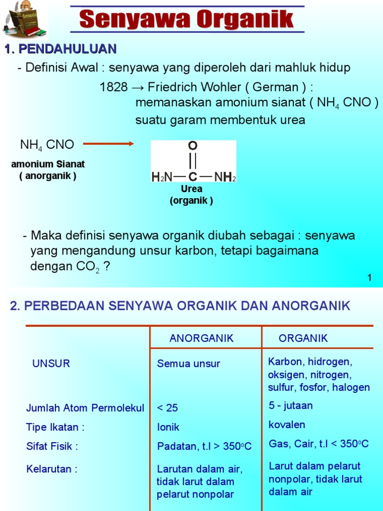 Perbedaan Senyawa Organik dan Anorganik | PDF