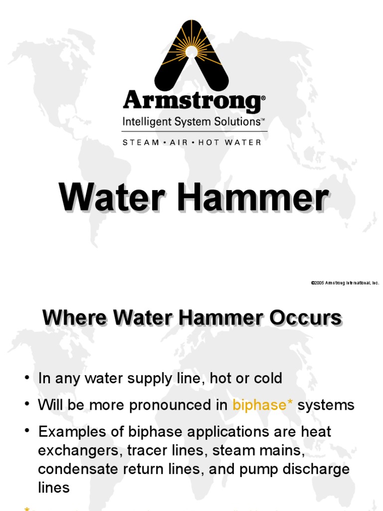 Understanding Water Hammer Effects | PDF | Steam | Water