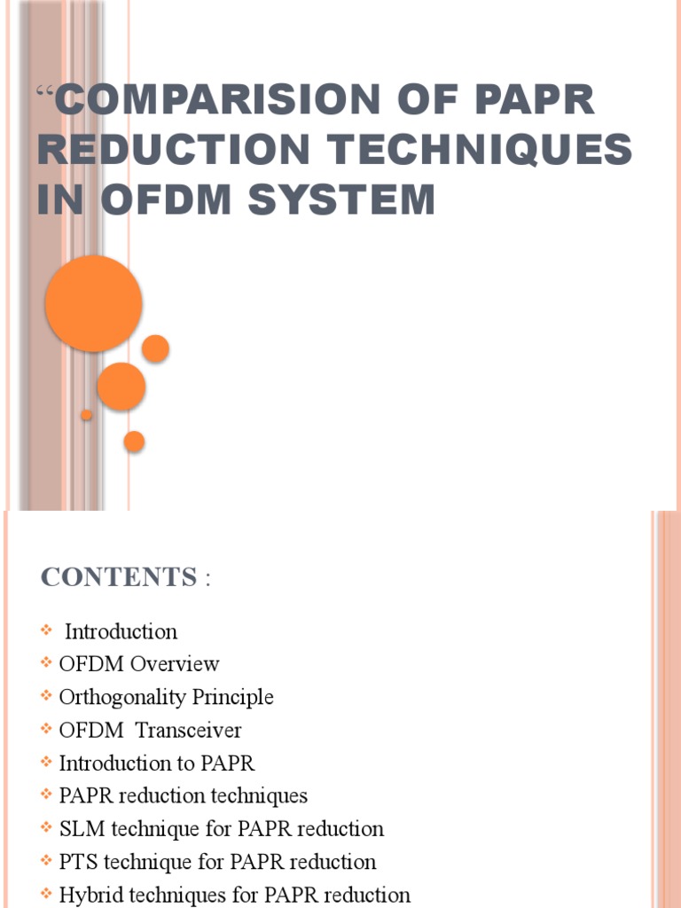 Final | PDF | Orthogonal Frequency Division Multiplexing | Modulation