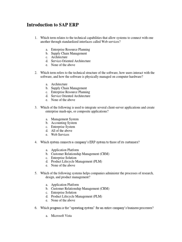 Bài 02 - Introduction To Enterprise Systems | PDF | Enterprise Resource Planning | Application ...