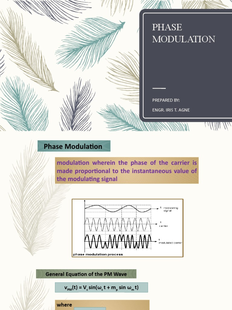 Phase Modulation: Prepared By: Engr. Iris T. Agne | PDF | Frequency ...