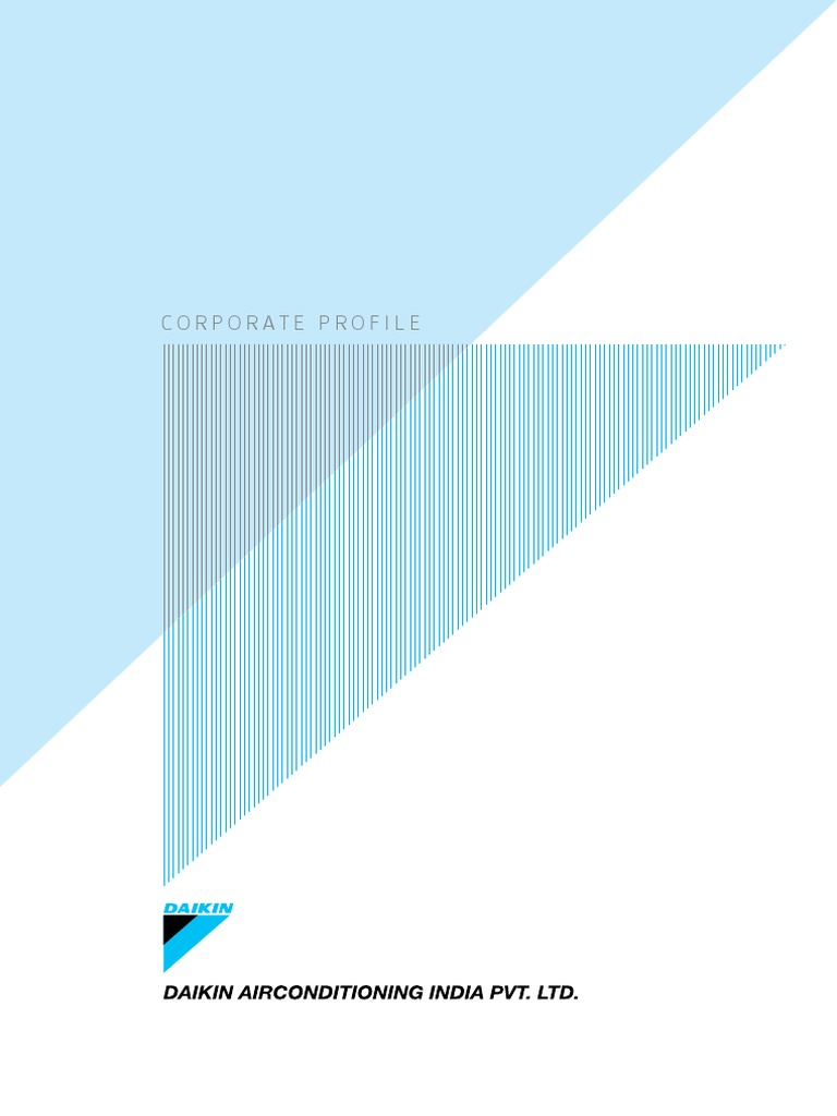 Daikin India Corporate Profile Overview | PDF | Air Conditioning | Brand