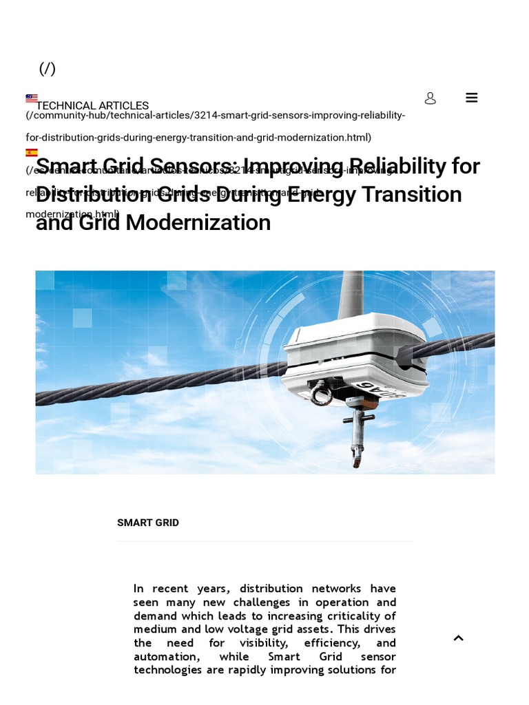 Smart Grid Sensors Improving Reliability For Distribution Grids