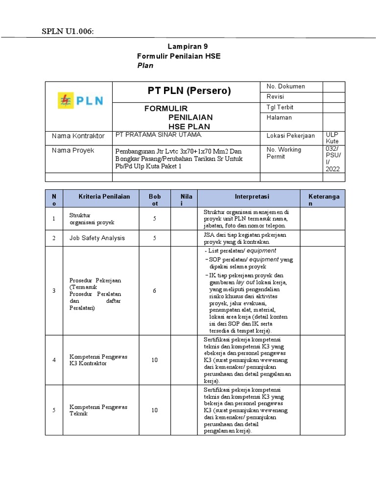 Hse Plan | PDF