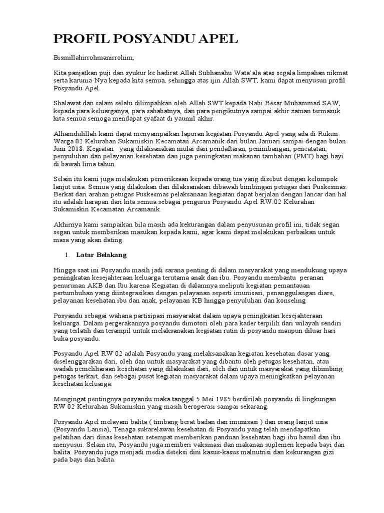 PROFIL POSYANDU | PDF PROFIL POSYANDU | PDF