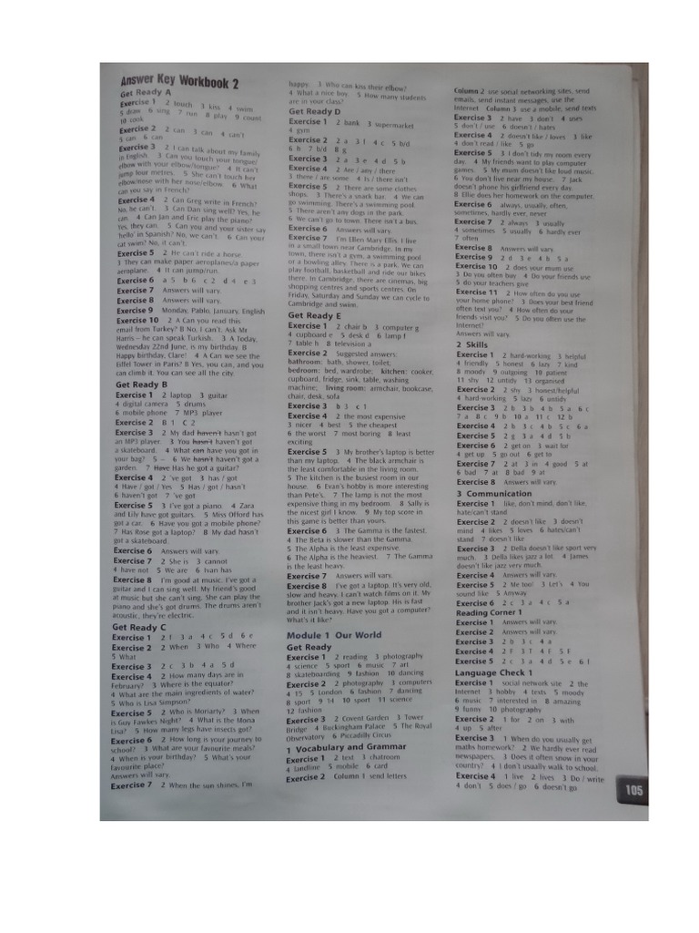 New Challenges 2. Workbook Answers Key, Audioscript | PDF