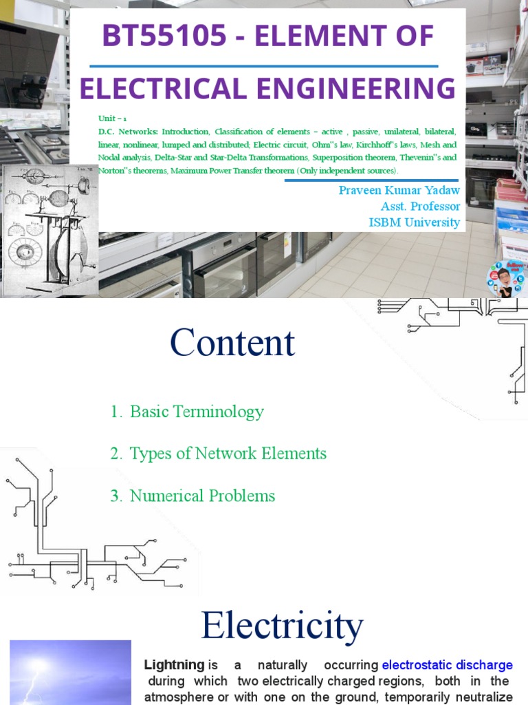 Element of Electrical Engineering: Praveen Kumar Yadaw Asst. Professor ...