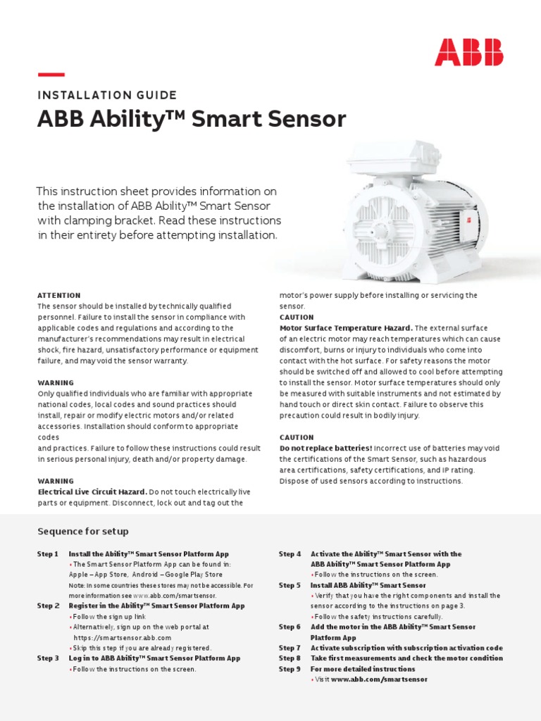 ABB Ability™ Smart Sensor: Install Ation Guide | Download Free PDF ...
