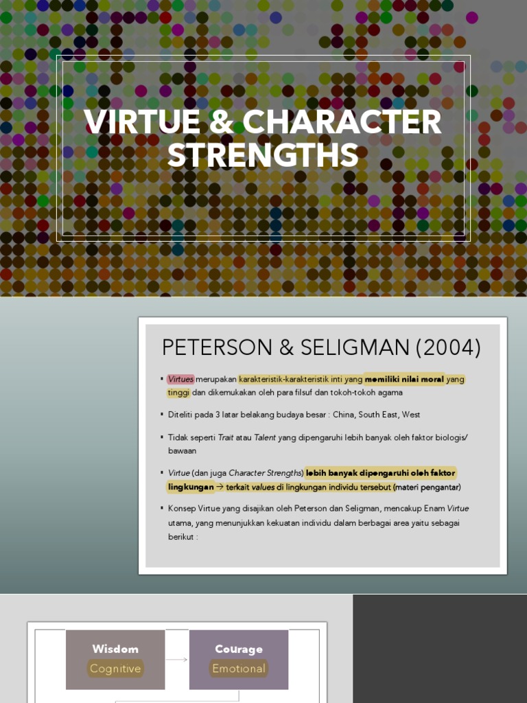 Overview - Virtues and Character Strengths - 2022 | PDF | Karier ...