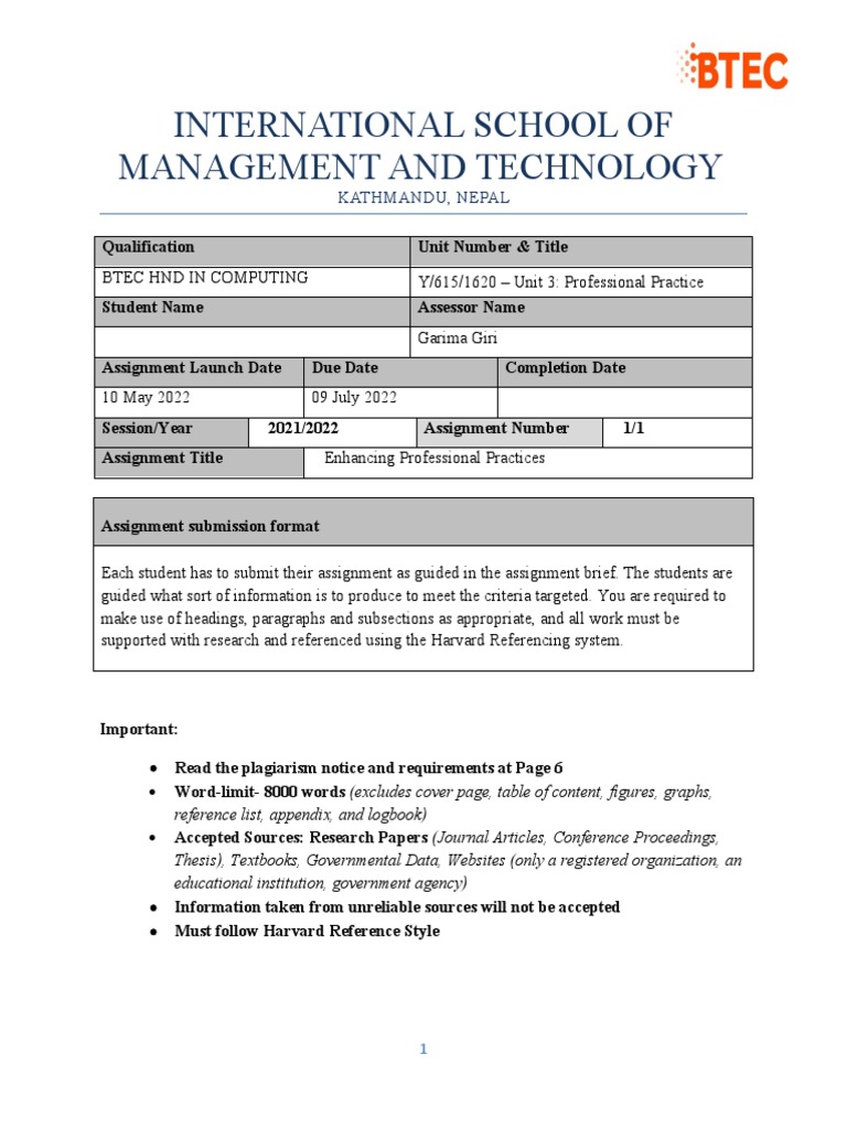 Unit 3 Professional Practice-2022 | PDF | Cognition | Psychological ...