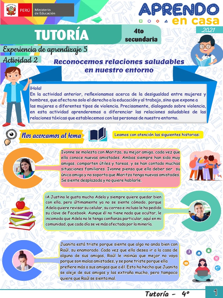 Tutoria 3° y 4° - Actv. 2 - Eda V | PDF | Comportamiento | Las emociones