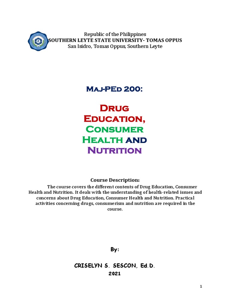 Drug Education Course Description Provides Overview | PDF | Substance ...