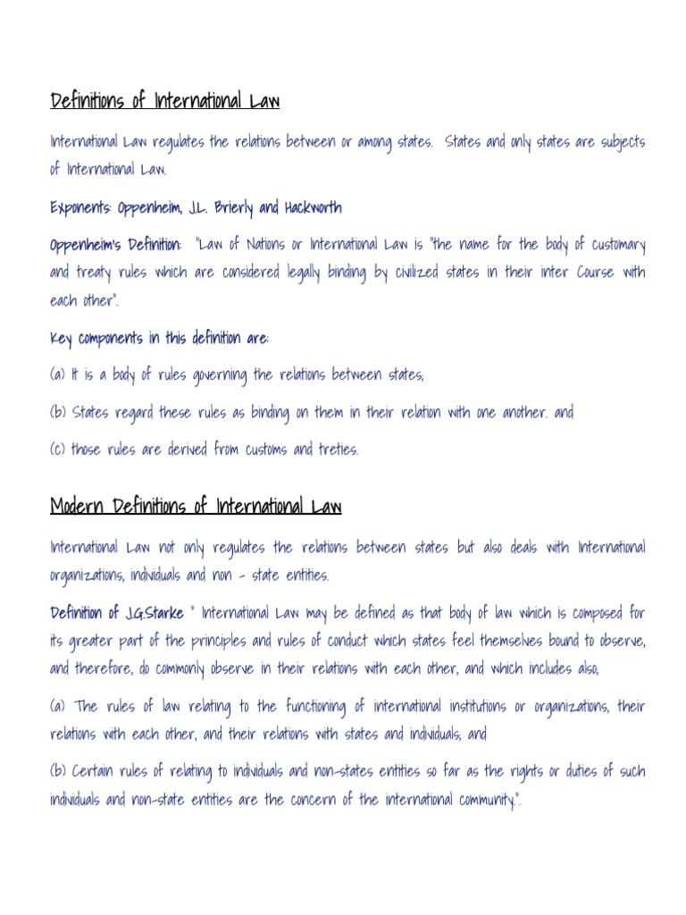 Assignment International Law - HWR | PDF | International Law | Treaty