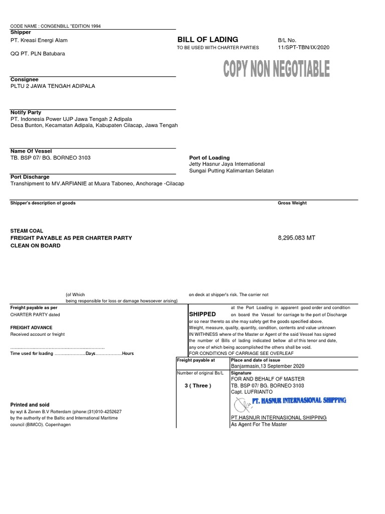 Bill of Lading: Shipper | PDF | Cargo | Supply Chain Management