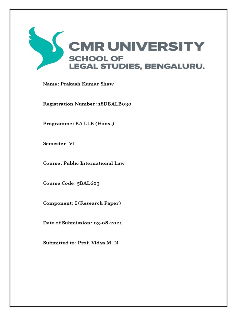 Pil Research Paper - 6TH Semester | PDF | Sovereign State | State Of ...