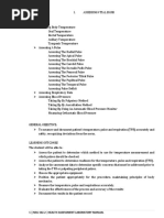 Vital Signs Procedures Checklist | PDF | Pulse | Physiology
