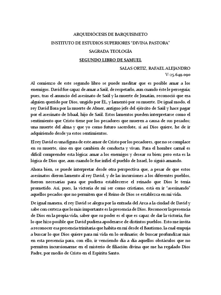 Segundo Libro de Samuel | PDF | David | Cristo (título)