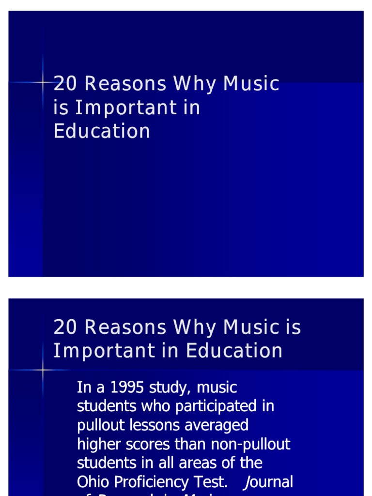 20 Reasons Why Music is Important in Education | Music Education | Test ...