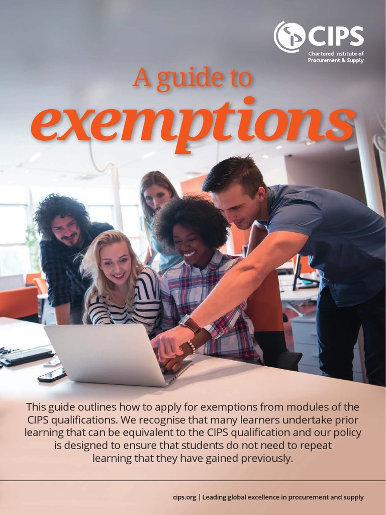 CIPS Guide To Exemptions 8pp A4 0119 v5 | PDF | Procurement | Diploma