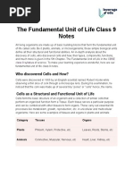 Fundamental Unit of Life Class 9 PPT 1 | PDF | Cell (Biology) | Osmosis