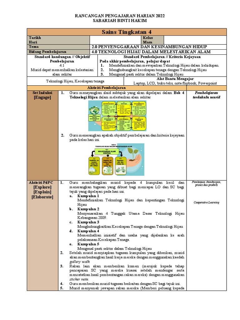 Bab 4 Teknologi Hijau Dalam Melestarikan Alam Pdf