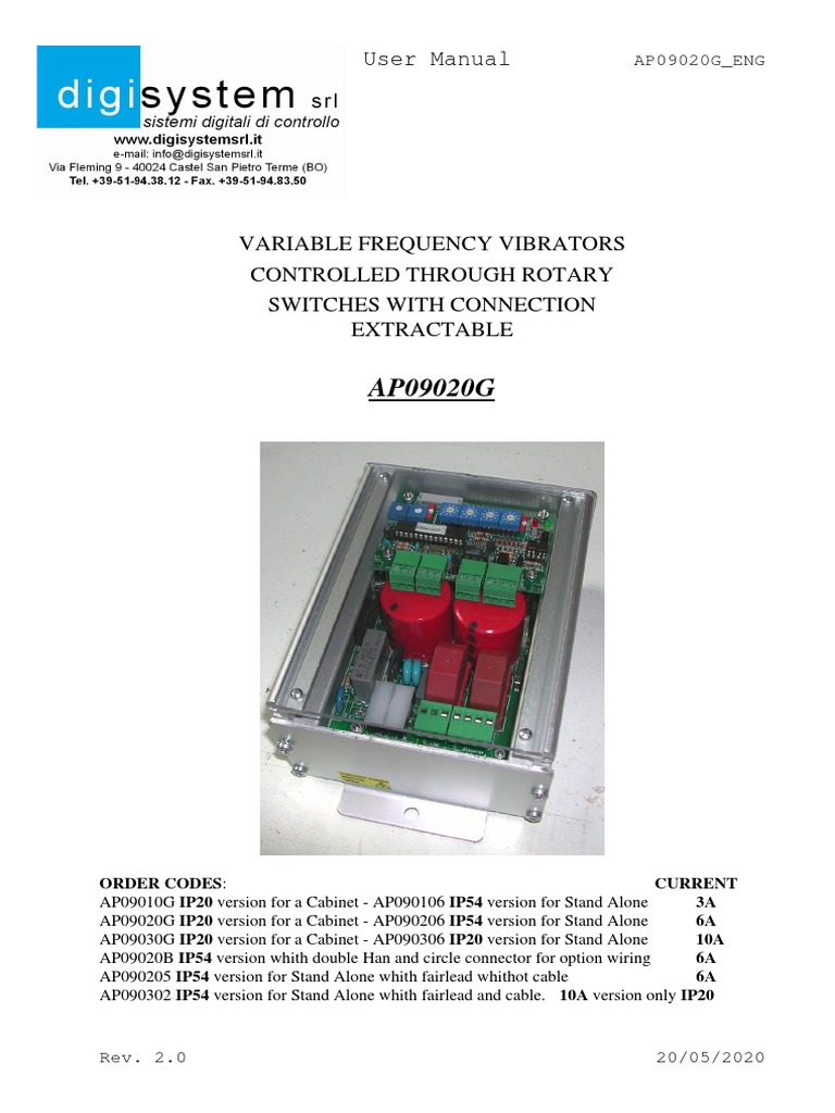 Variable Frequency Vibrators Controlled Through Rotary Switches With ...
